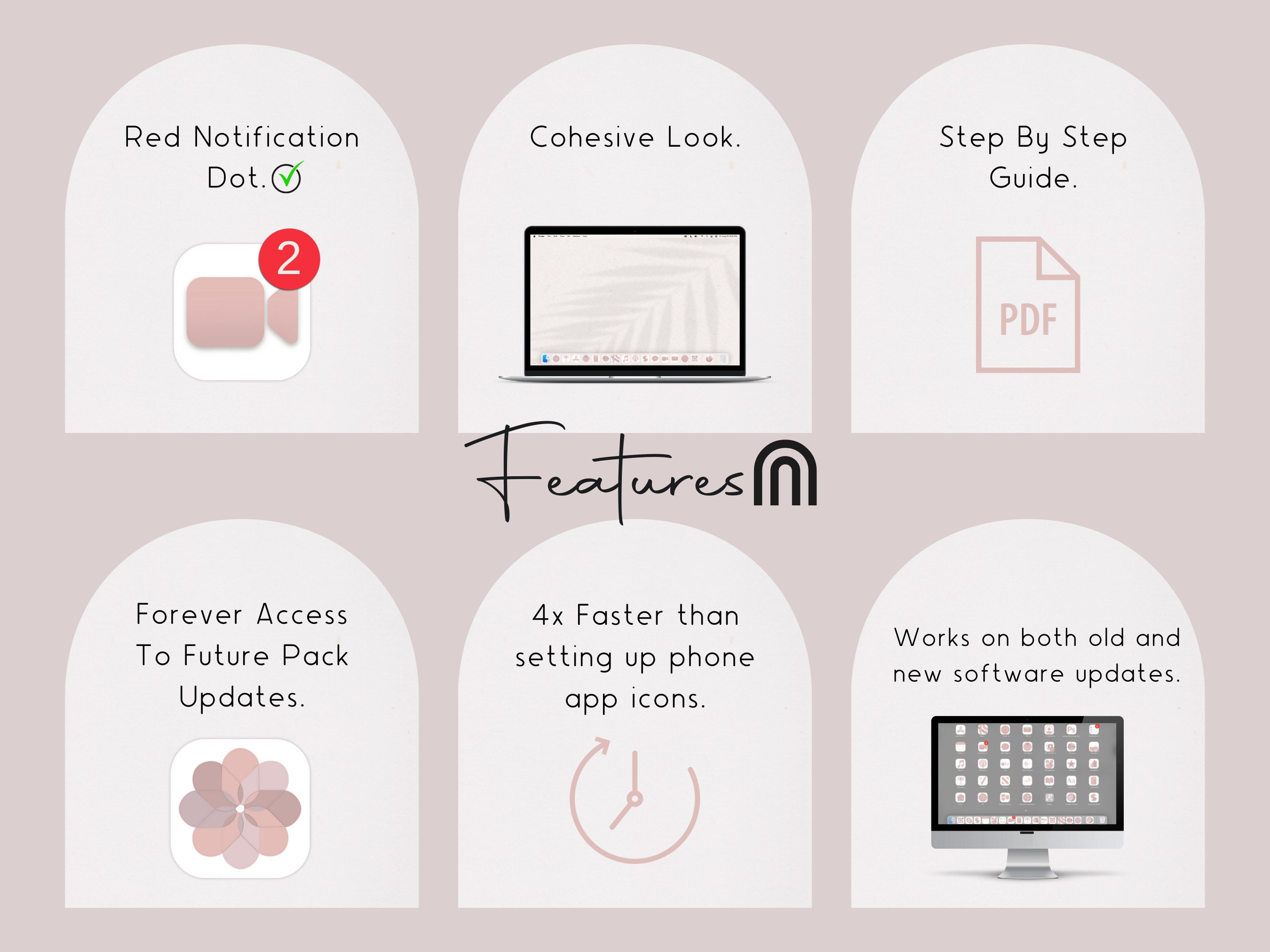 Computer App Icons Dusty Pink Aesthetic App Icon Pack | Etsy