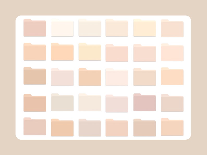 30 Trendy Desktop Folder Icons Aesthetic Folders Custom - Etsy