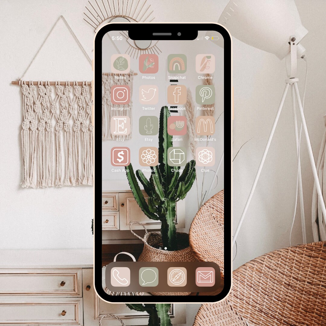 350 Boho Organic App Aesthetic Cove the Design IOS14 App - Etsy Canada
