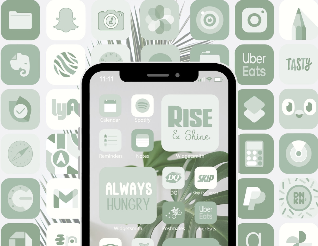 Ios Natural Green Icons Pack | iPhone IOS 16 App Aesthetic | 600 Icons ...