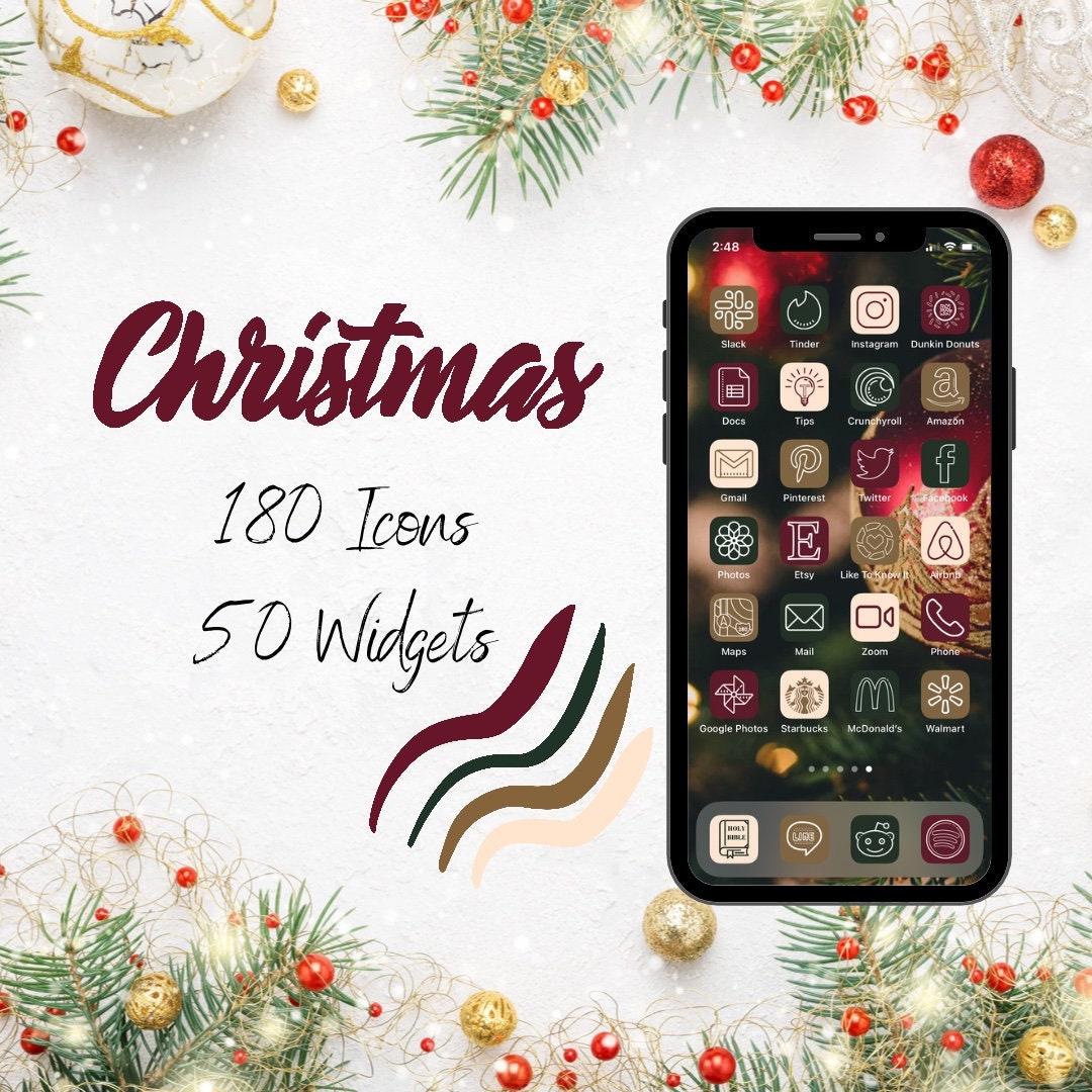 180 Christmas App Icons Pack Cove the Design cove the - Etsy