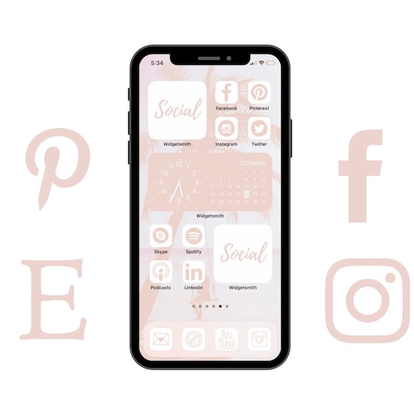 Pink App Icons - Etsy