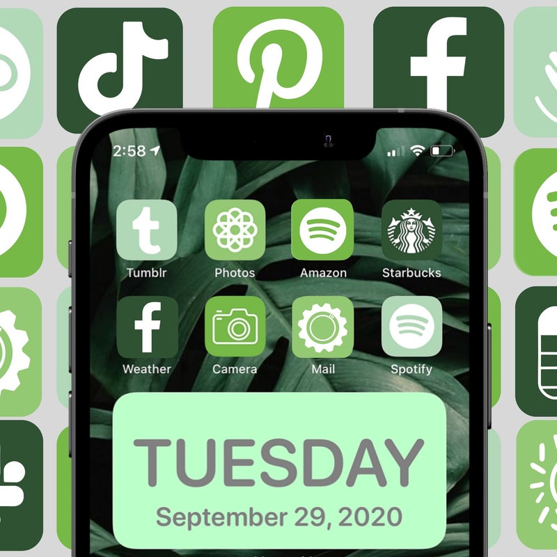 Green App Icons - Etsy