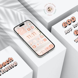 Juicy Peach Ios App Icon Pack - Soft Aesthetic Icons & Photo Widgets ...