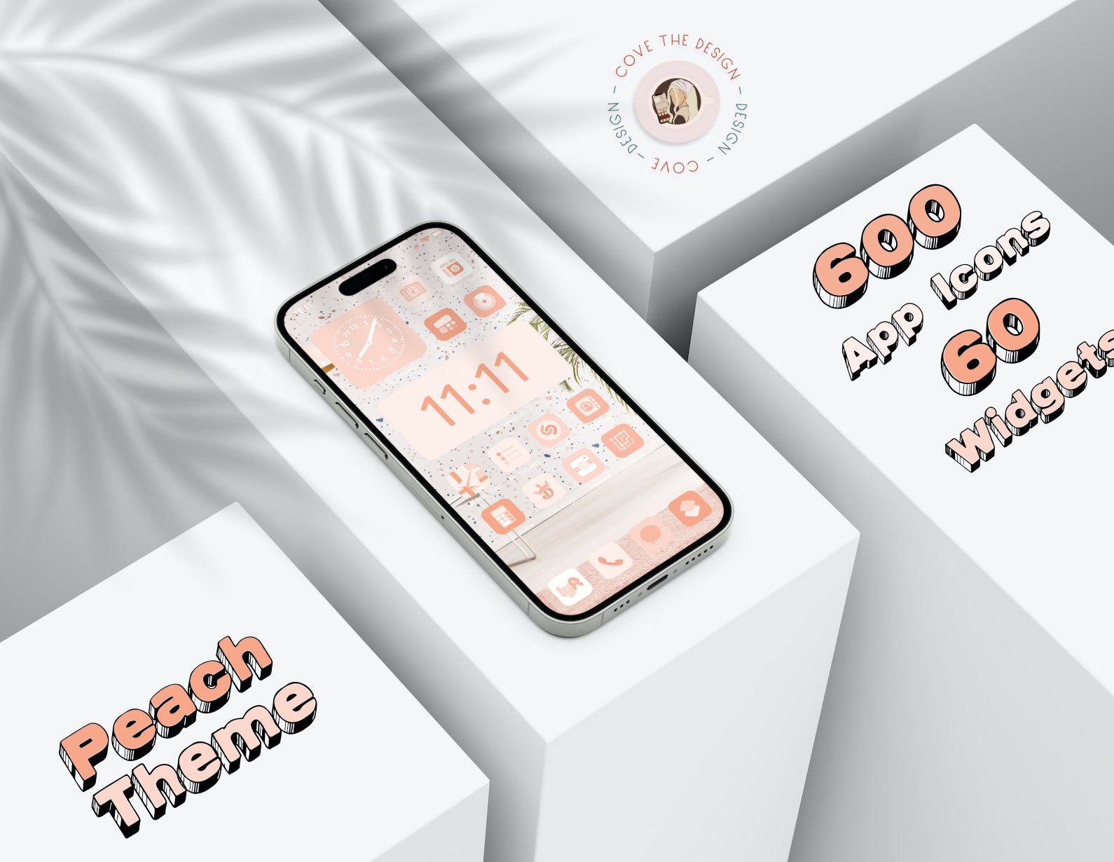 Juicy Peach Ios App Icon Pack - Soft Aesthetic Icons & Photo Widgets ...