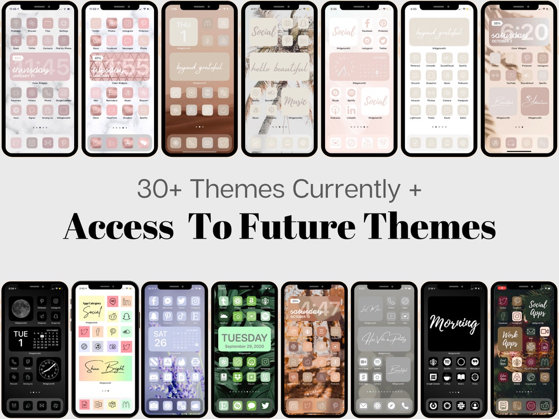 Ultimate App Icon Pack Includes All Aesthetic Themes In The | Etsy