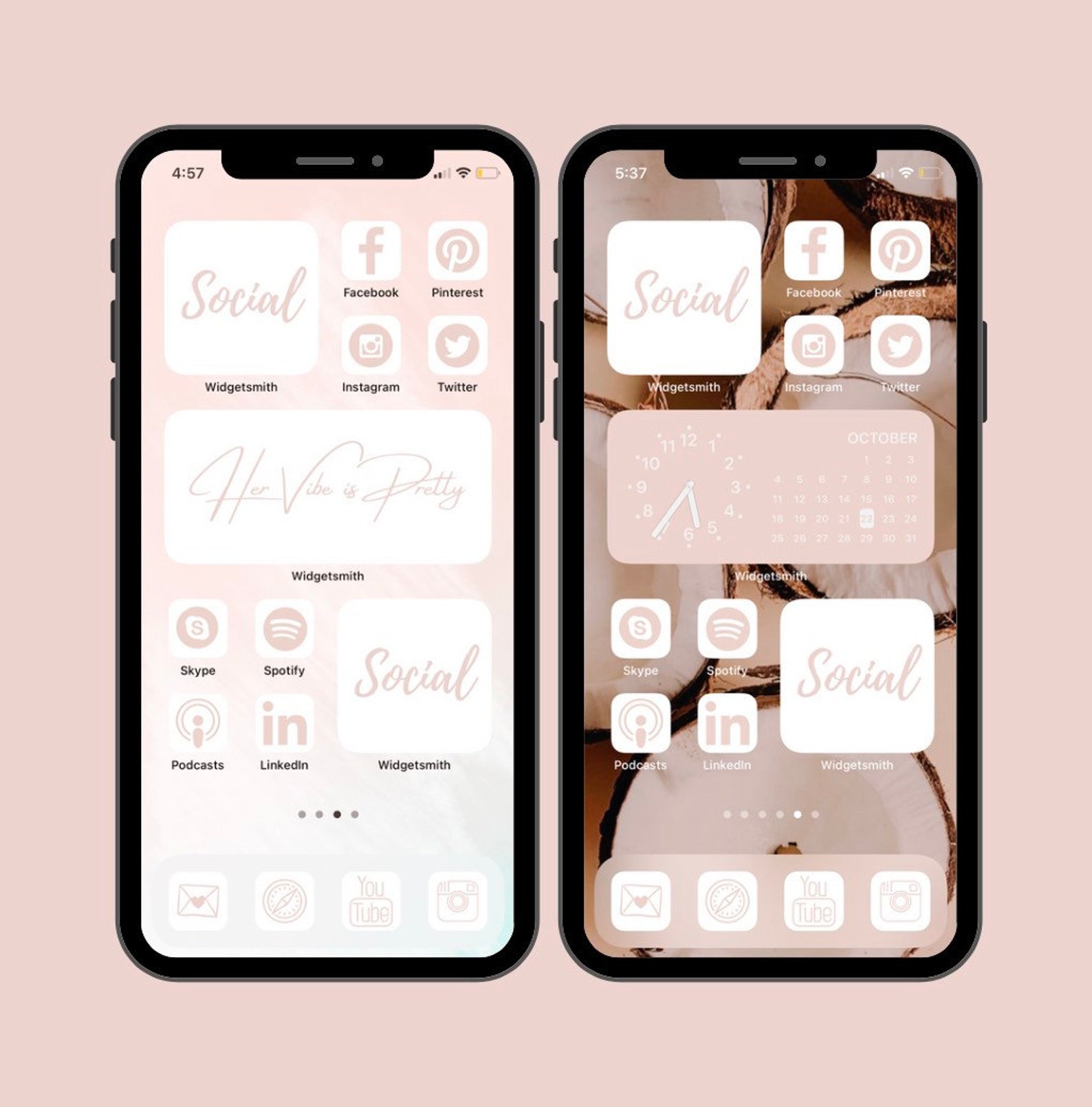 100 Pack Customize Home Screen White and Pastel Pink App Icon - Etsy Canada