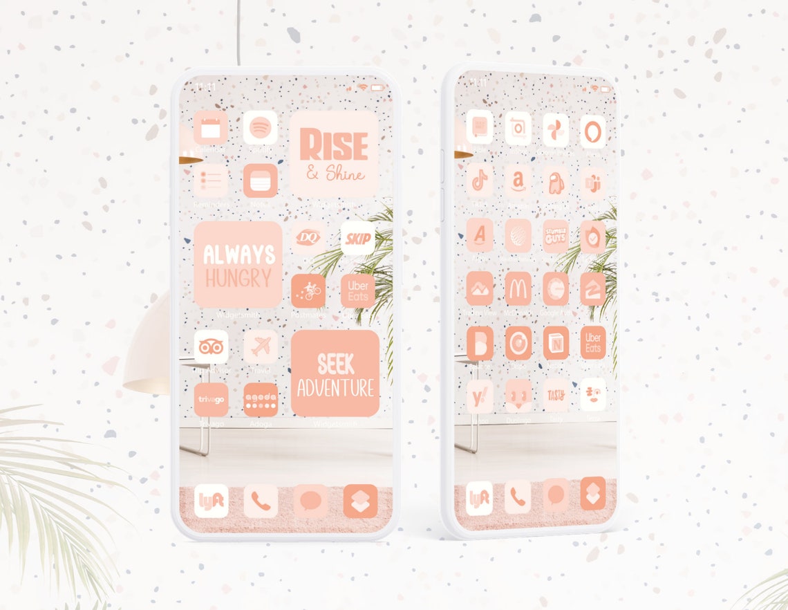 Juicy Peach Ios App Icon Pack - Soft Aesthetic Icons & Photo Widgets ...