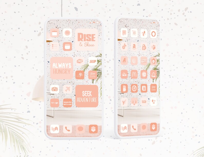 Juicy Peach Ios App Icon Pack - Soft Aesthetic Icons & Photo Widgets ...