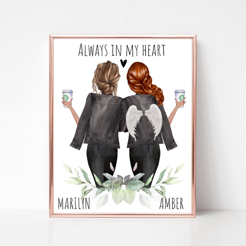 Best Friends Memorial Gift, Mom Memorial Gift, Memorial Friendship Art ...