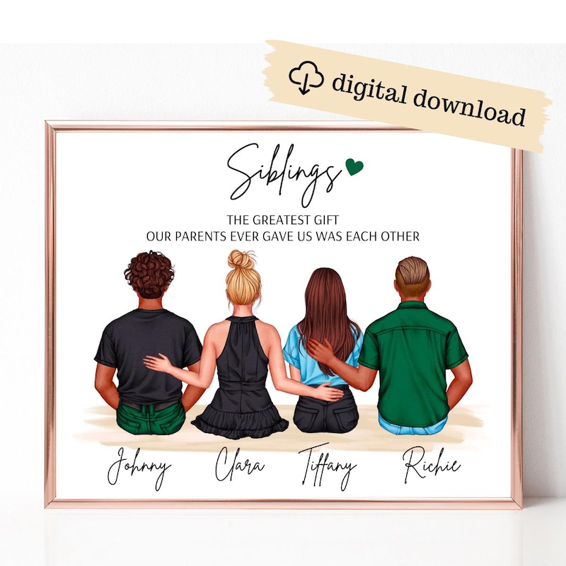 Siblings Photo Poster - Etsy