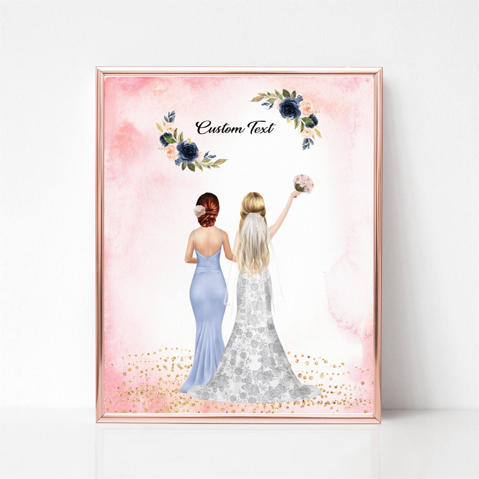 Personalized Best Friends Wedding Gift Custom Bride and - Etsy