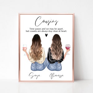 Personalized Gift for Cousin, Cousins Personalized Print, Cousins Best ...