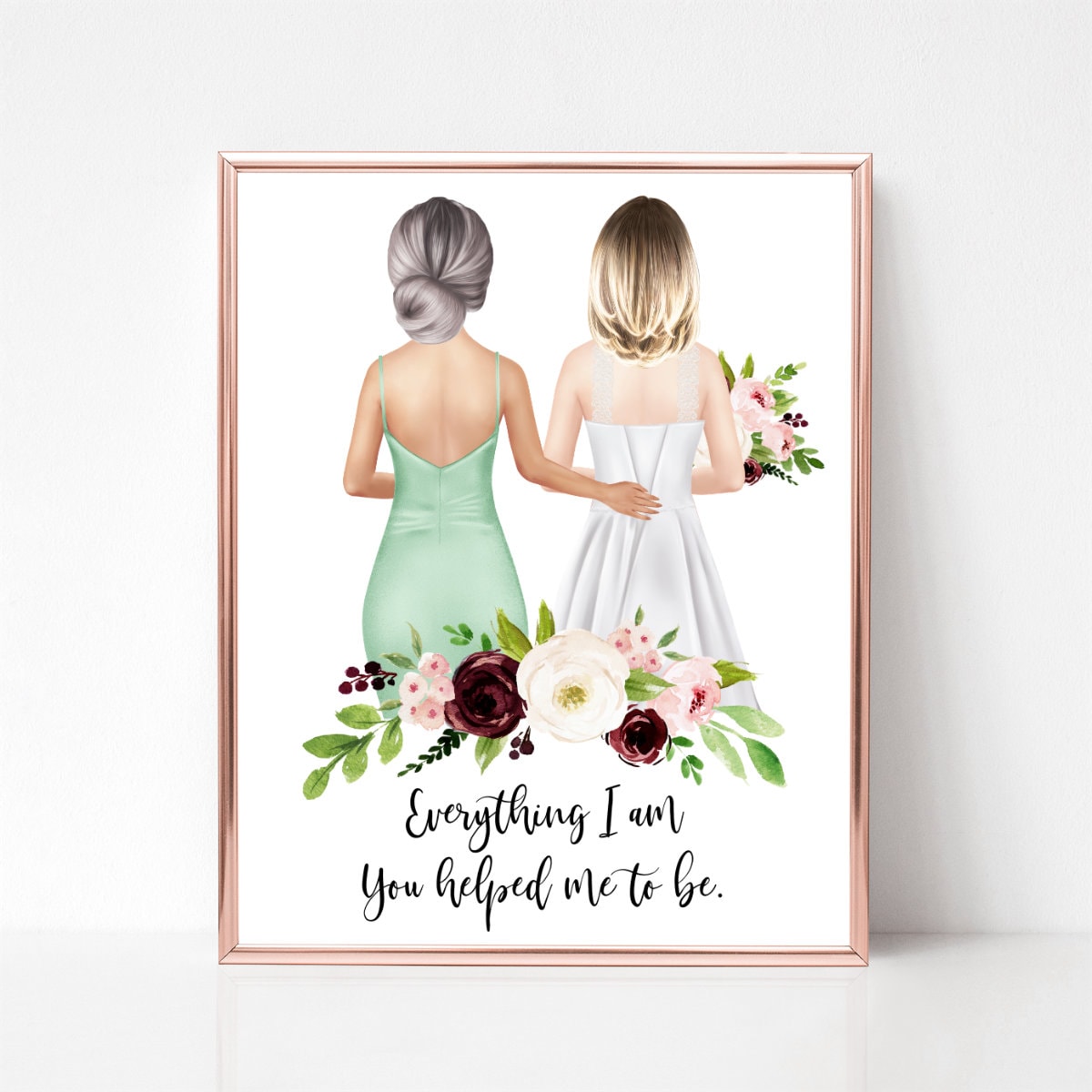 Mother of the Bride Illustration Wedding Parent Print - Etsy