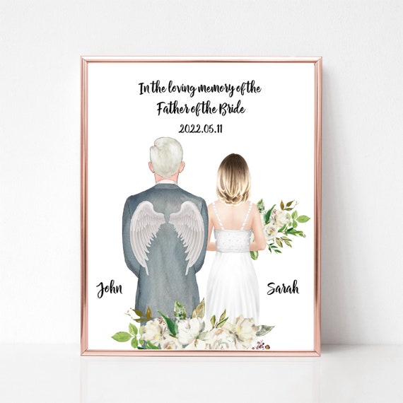Father of the Bride Memorial Print Wedding Parent Print | Etsy