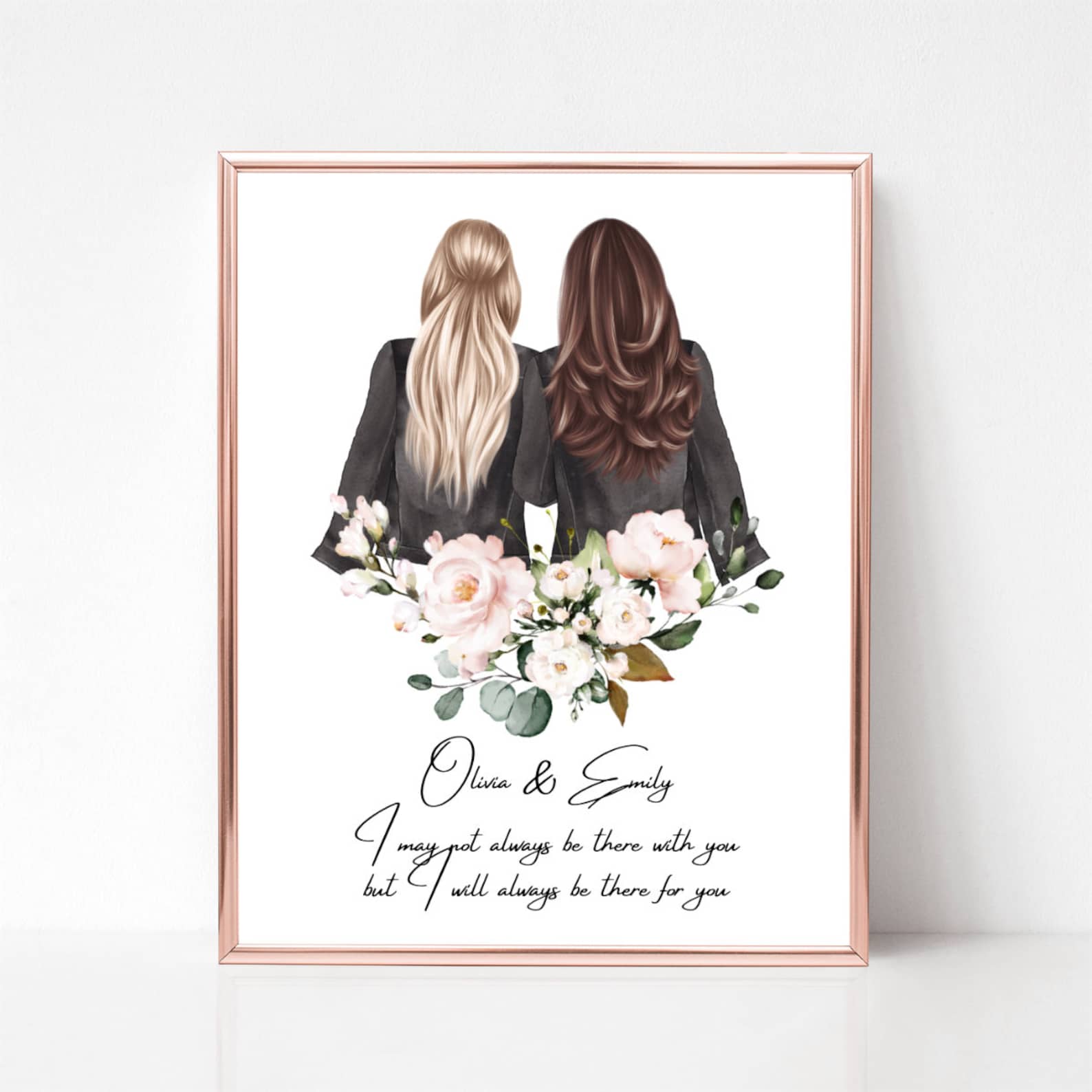 Personalized Best Friend Print, Custom Friendship Print, Bestie Custom ...