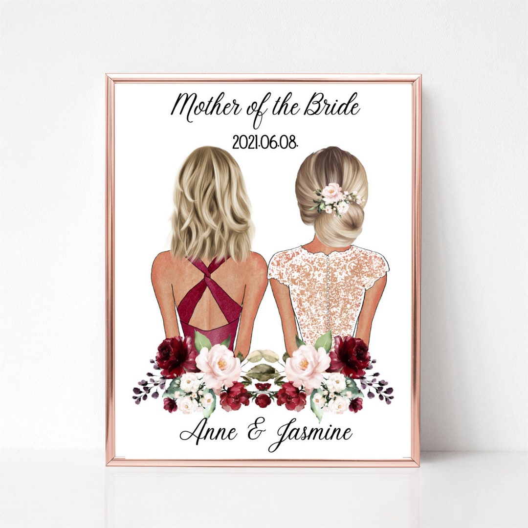 Mother of the Bride Gift, Mother of the Bride Illustration, Wedding ...
