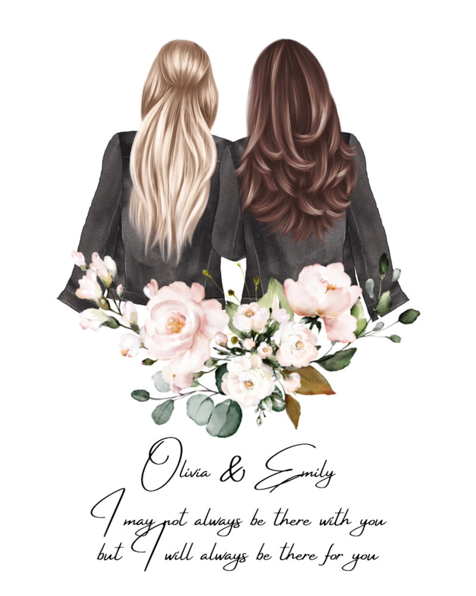 Personalized Best Friend Print Custom Friendship Print | Etsy