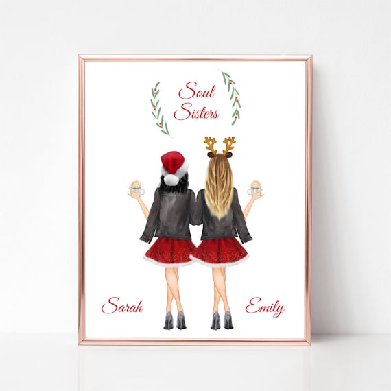 bff besties long distance Christmas girlfriend Soul Sisters gift ...