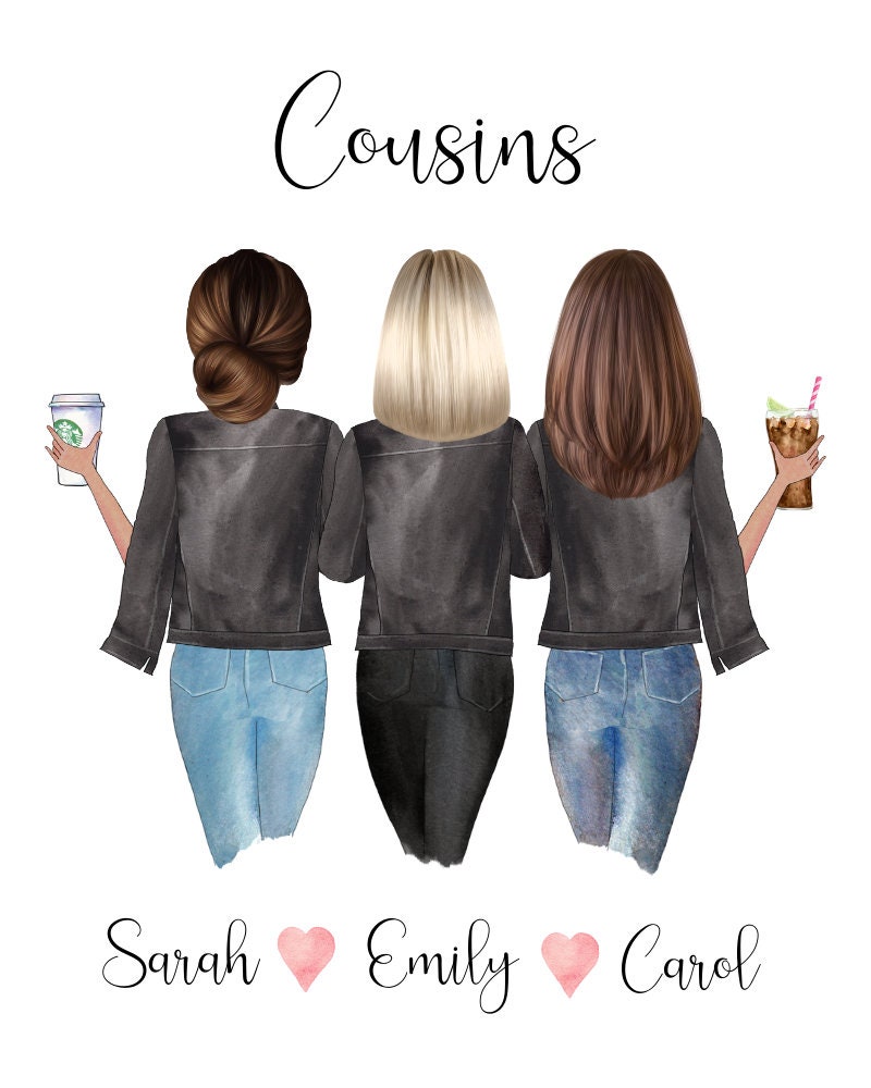 Cousins Gift Personalised Cousins Gift Customisable Cousin - Etsy