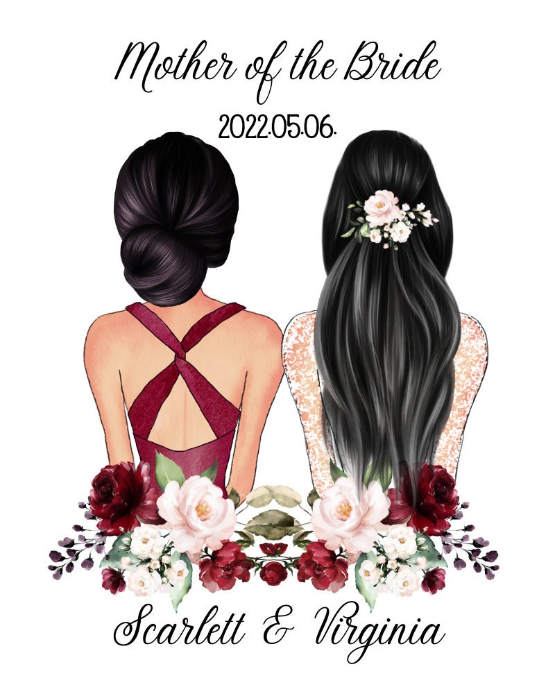 Mother of the Bride Gift Mother of the Bride Illustration | Etsy