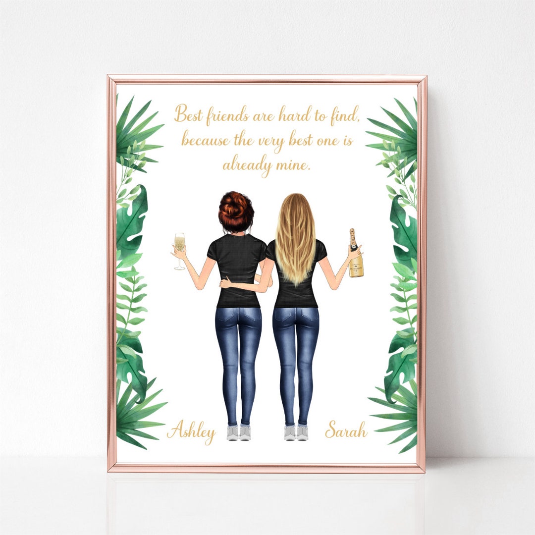 Best Friend Gift Idea, Friendship Poster, Gift Idea, Digital Prints ...