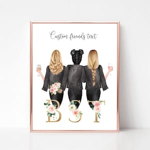 Personalized Best Friends Gifts, Custom Friend Print, Digital File Only ...