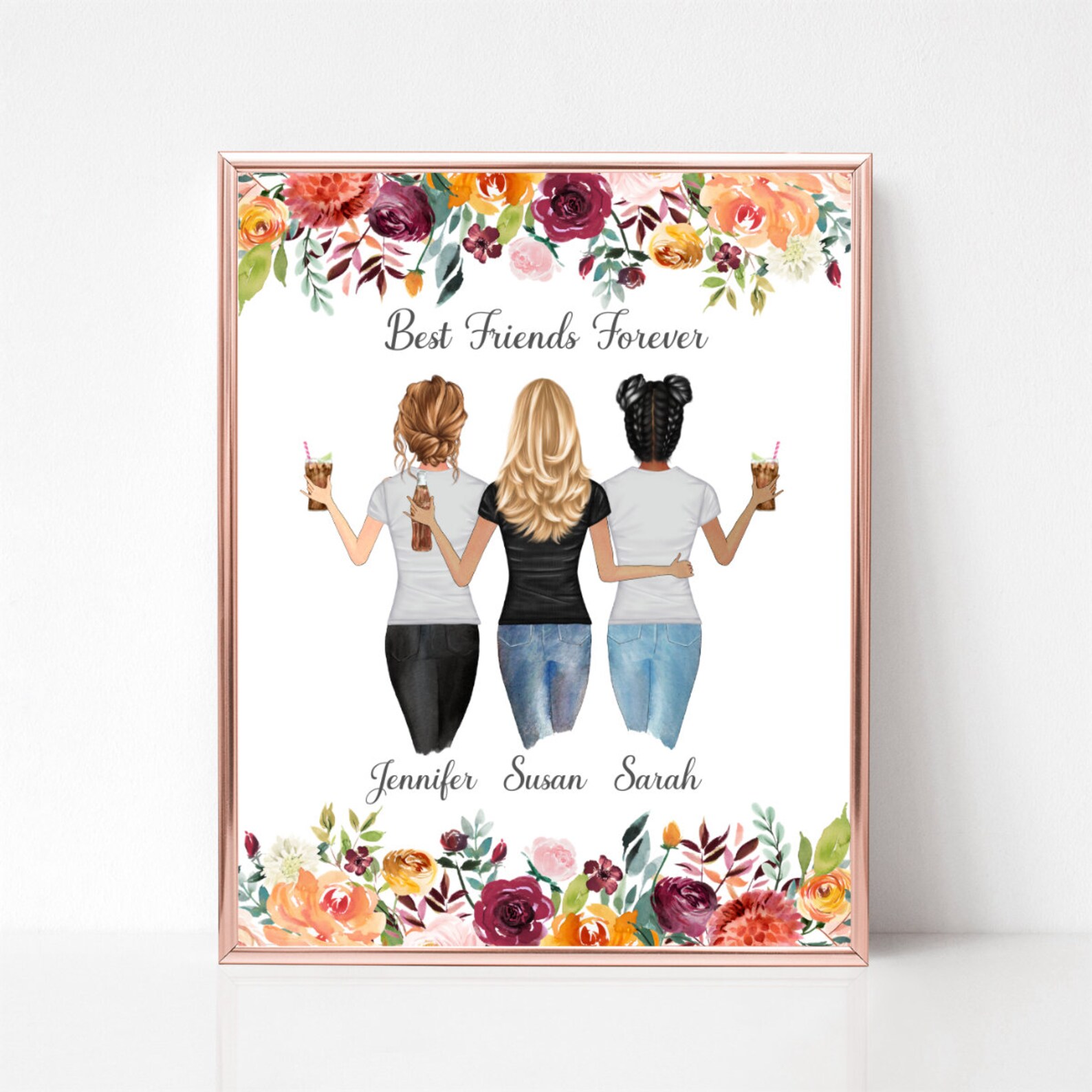 Best Friends Gifts Custom Best Friend Print Digital File - Etsy