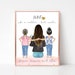 Personalized Auntie Gift, Aunt Gift, Family Portrait, Family Quote ...