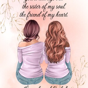 Personalized Best Friends Gifts, Custom Friend Print, Digital Print ...