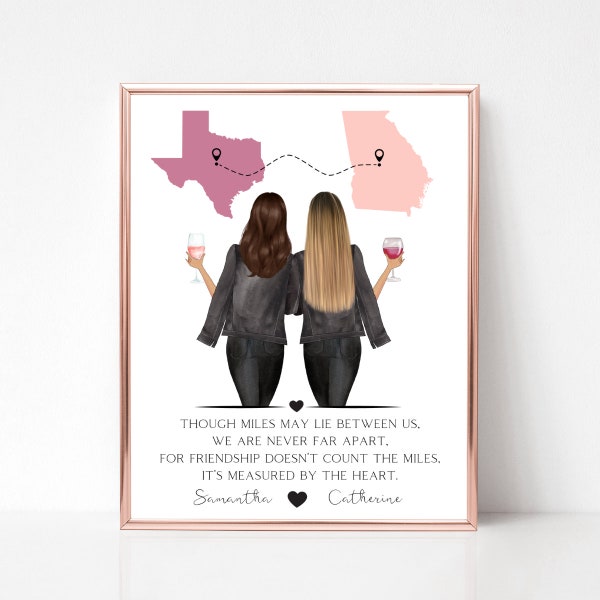 Best Friend Long Distance - Etsy