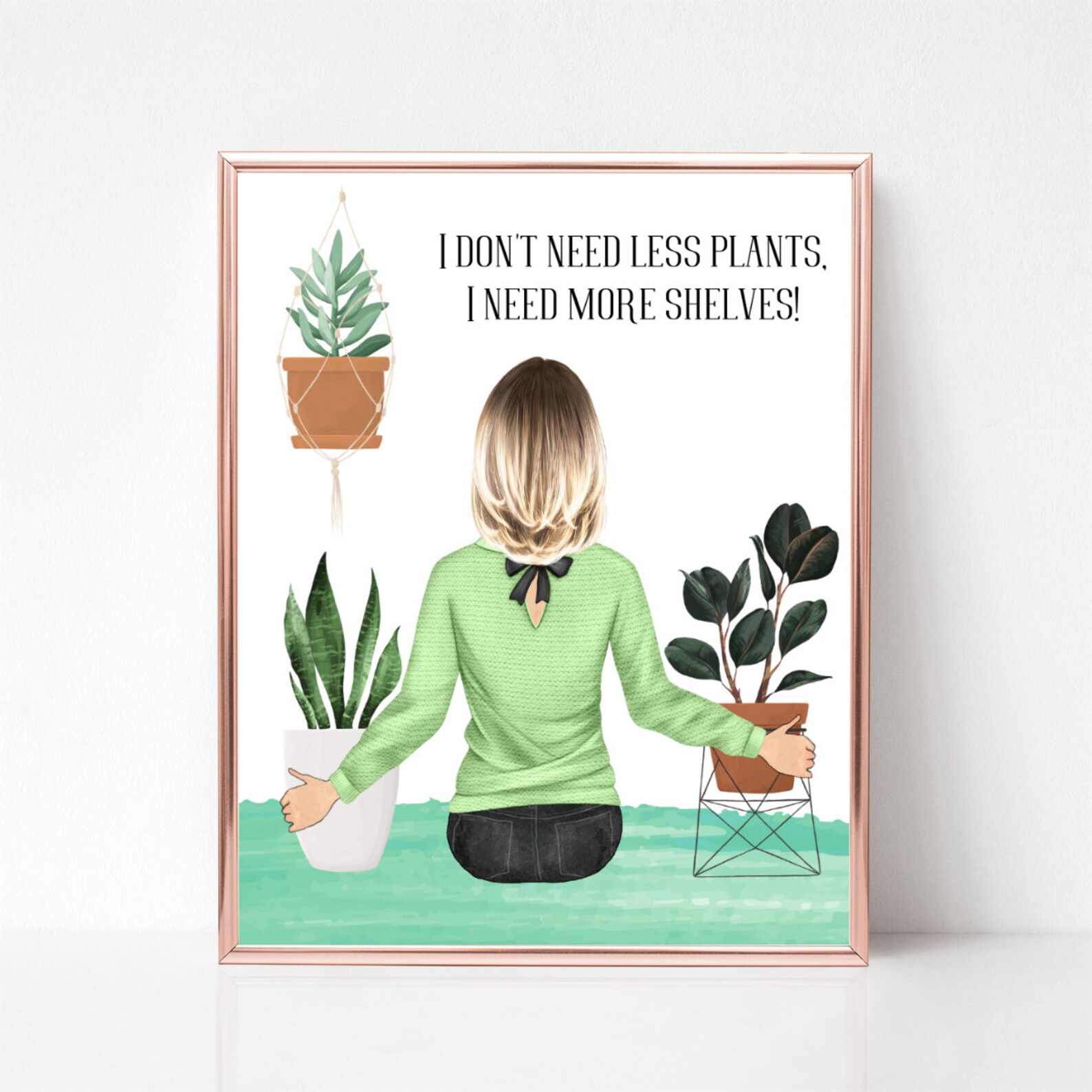 Crazy Plant Lady Print Plant Print Plants Are Friends Plant | Etsy