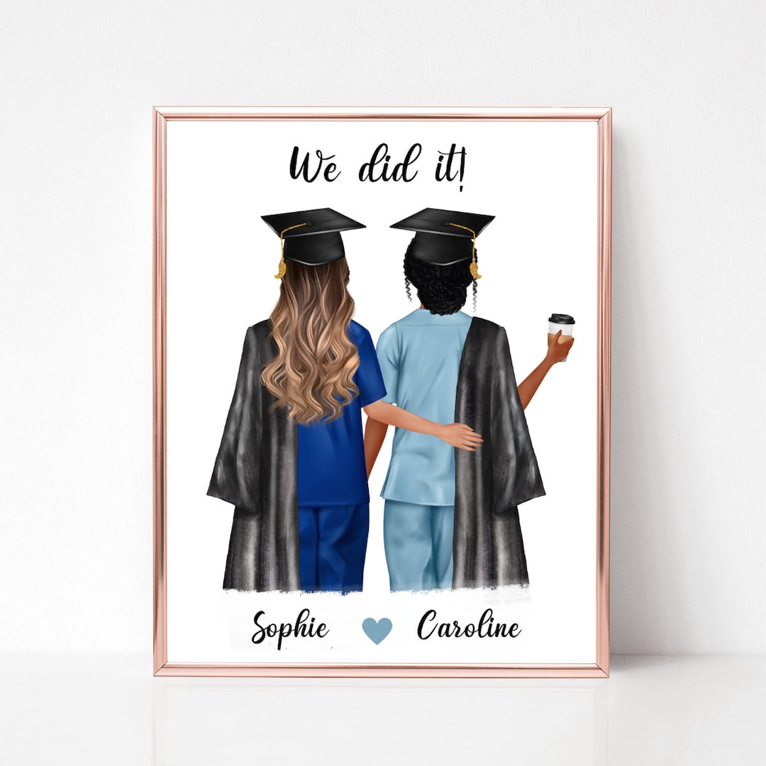Graduation Nursing School, Personalized Nurse Print, Nurse Graduation ...