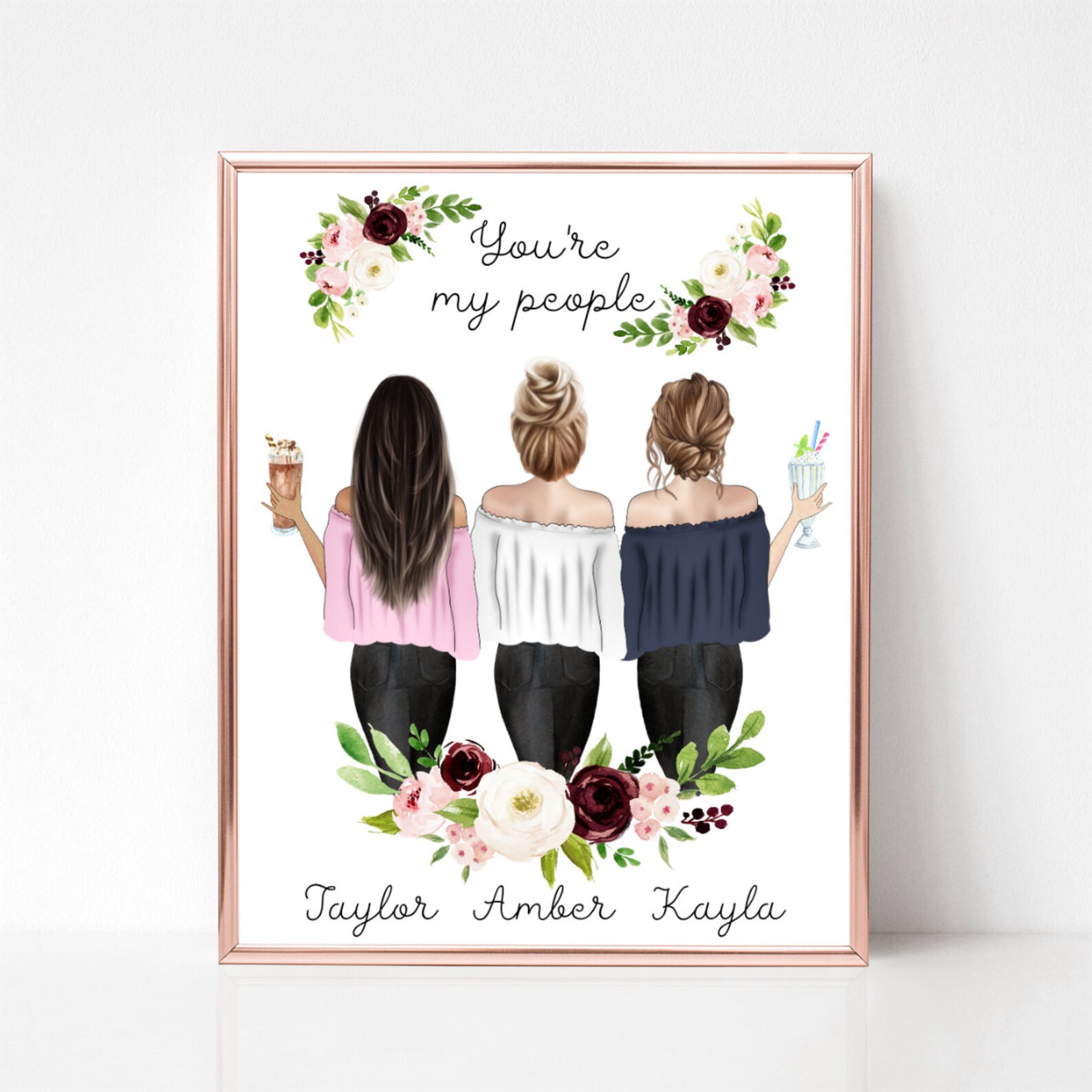 Best Friends Gift Custom Best Friend Print Printable for | Etsy