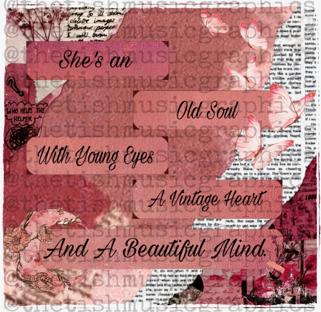 Digital Print Cute Aesthetic Vintage Beauty Rose Gold Quote Two ...