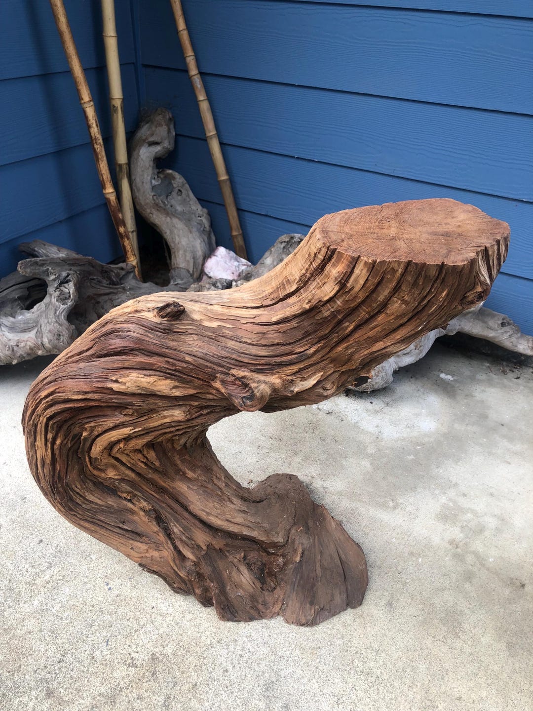 Redwood Fountain or Table Leg 24 Height. Unsanded and Ethically ...