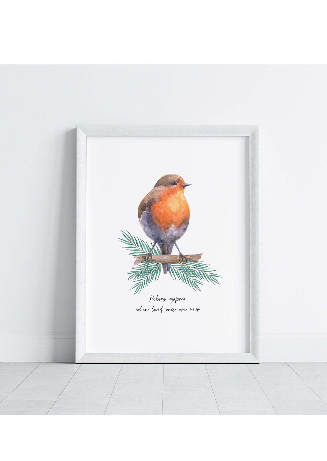 Watercolour Robin Print, robins Appear When Loved Ones Are Near, Robin ...