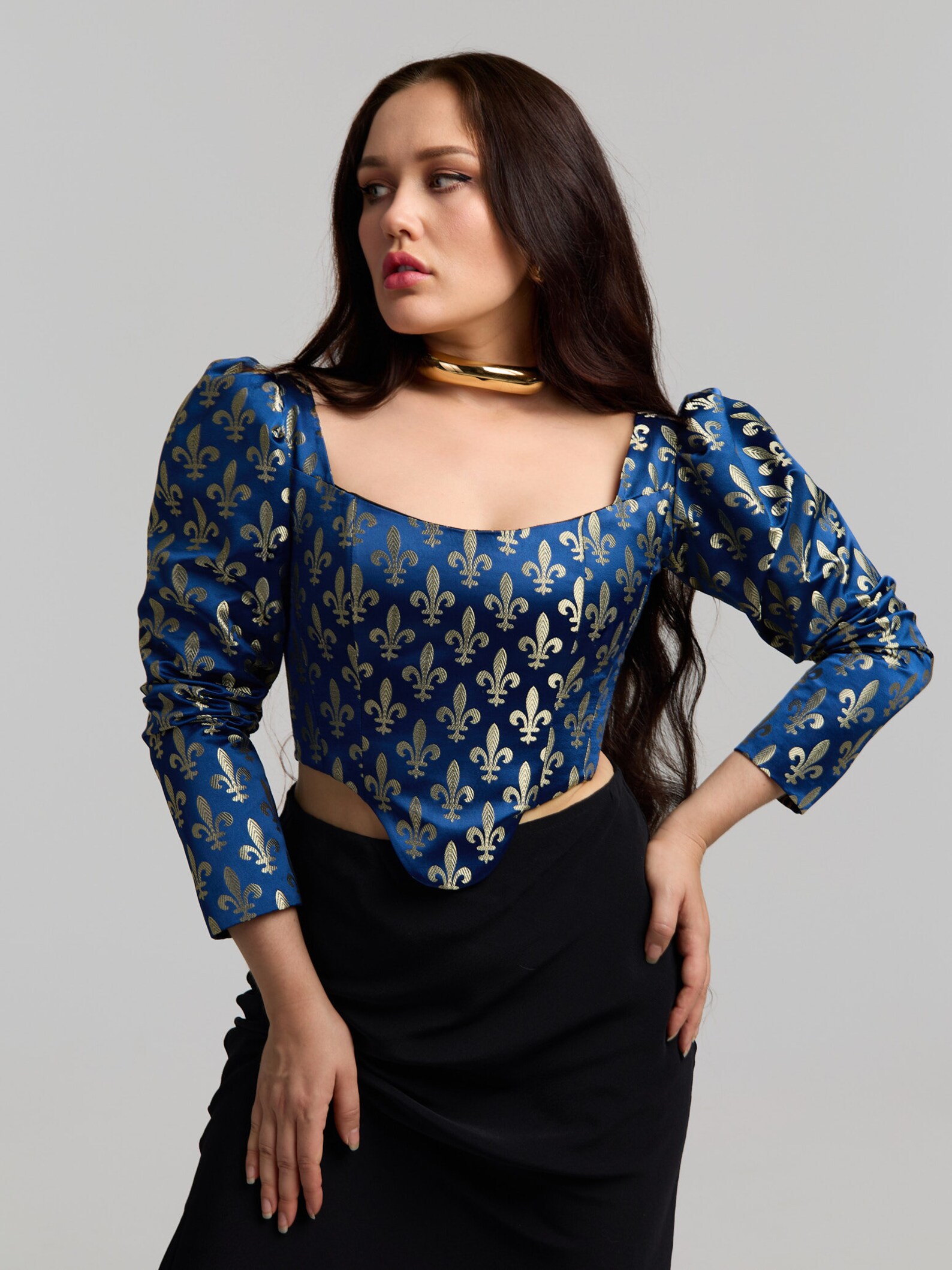 Royal Overbust Corset Top - Renaissance Fair - Victorian Floral Corset ...