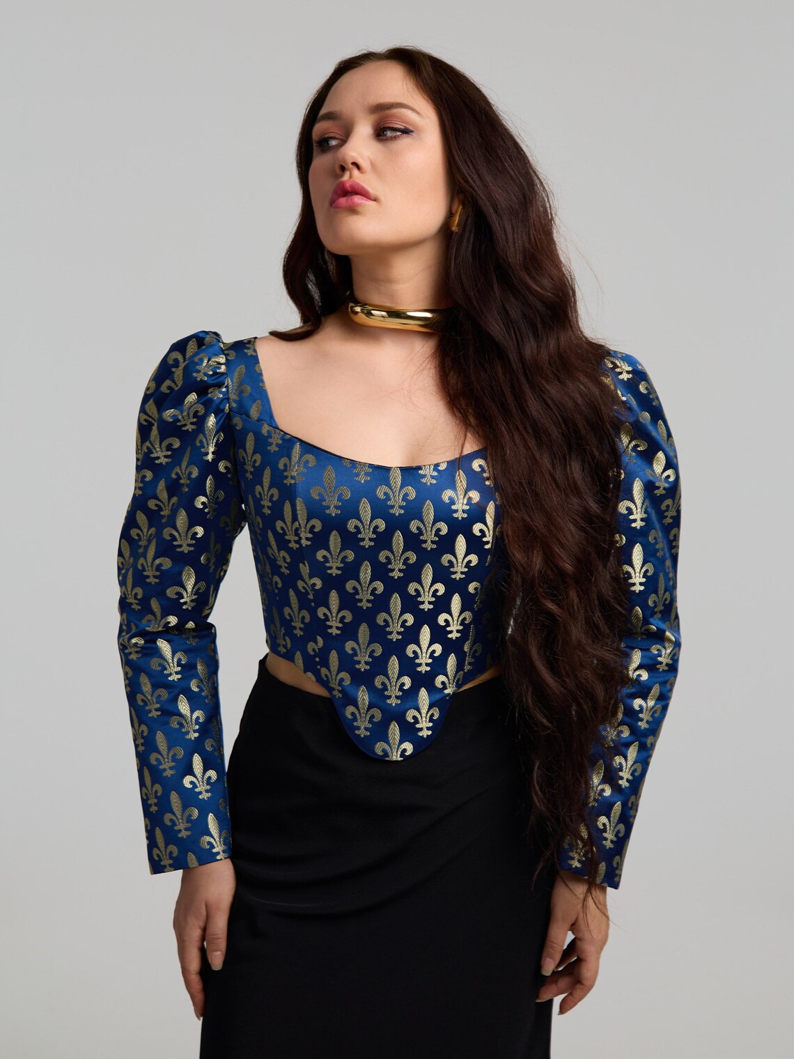 Royal Overbust Corset Top - Renaissance Fair - Victorian Floral Corset ...