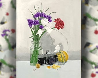 Still Life Art Print, Original Still Life Painting, Acrylic Art Print ...