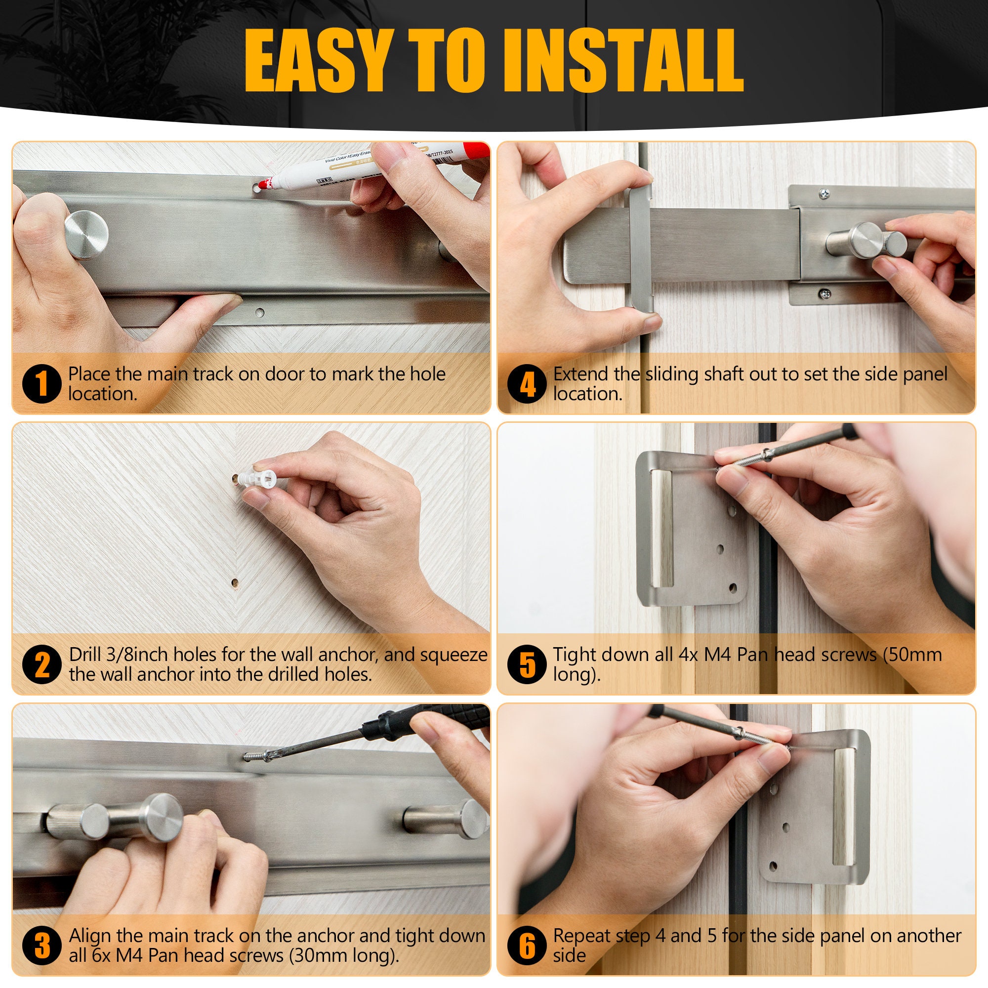 Door Barricade Bar With Door Hook Door Hanger Patented Design to Stop ...