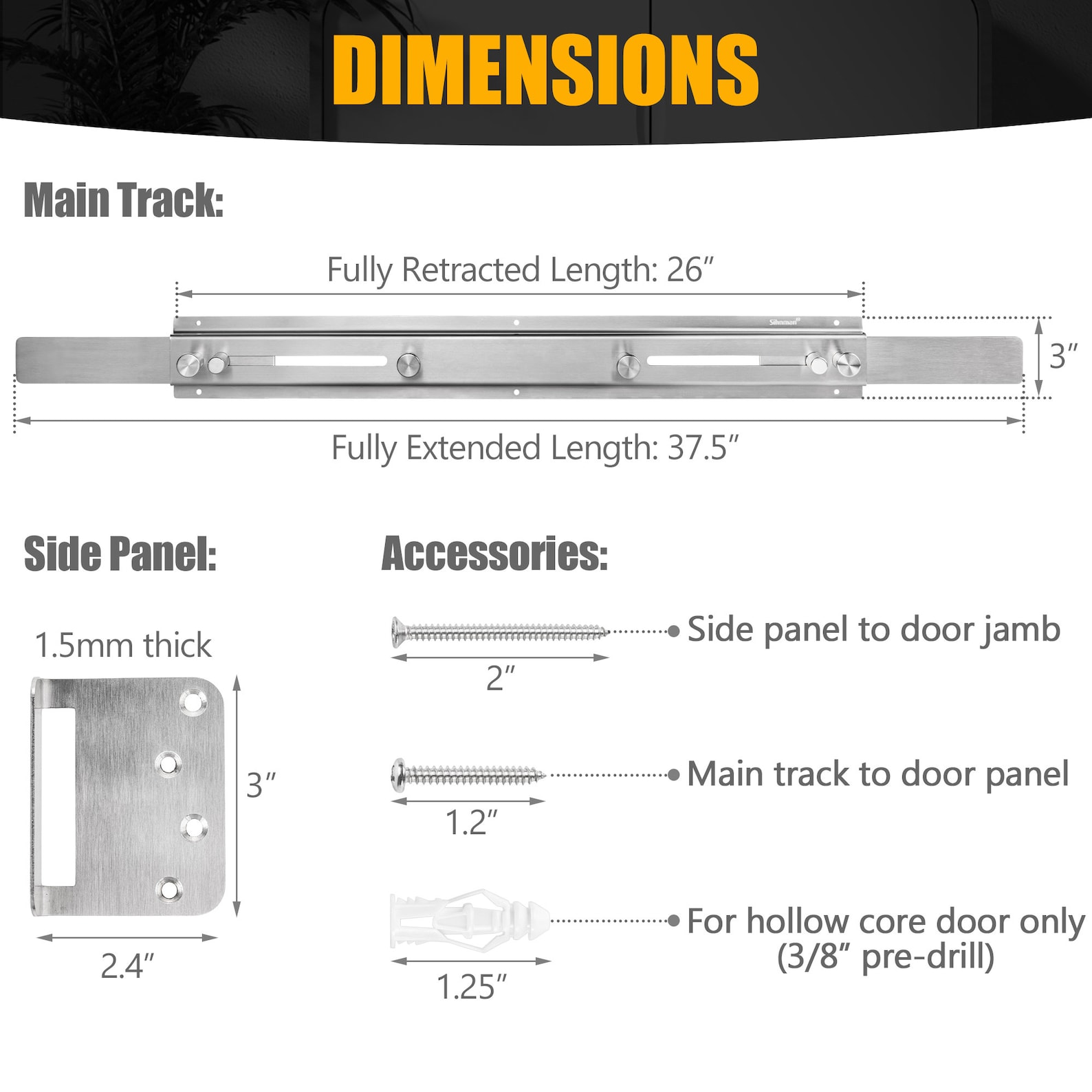Door Barricade Bar With Door Hook Door Hanger Patented Design to Stop ...