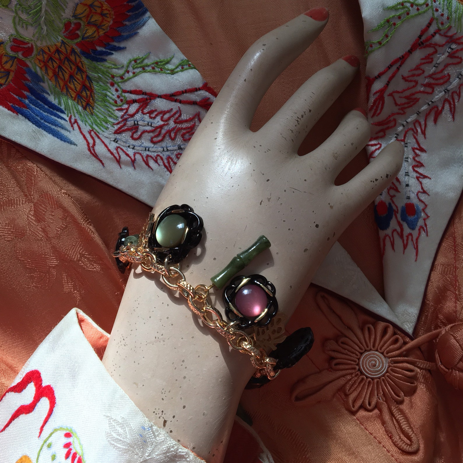 Asian Lucky Charm Bracelet,asian Theme Vintage Style Bracelet,chinese ...