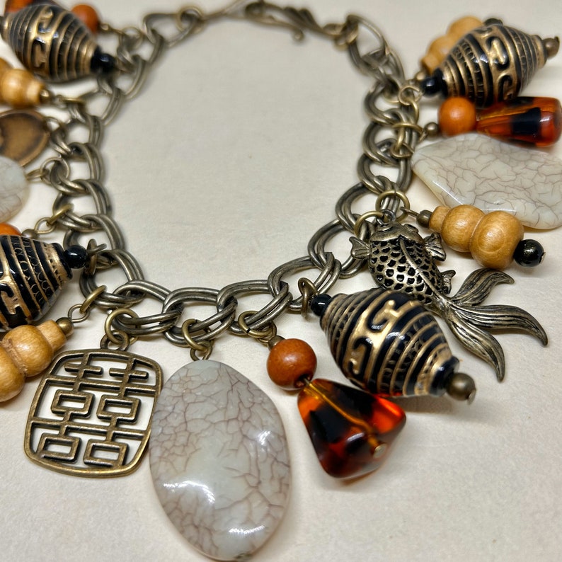Asian Lucky Charm Bracelet,asian Theme Vintage Style Beads Bracelet ...