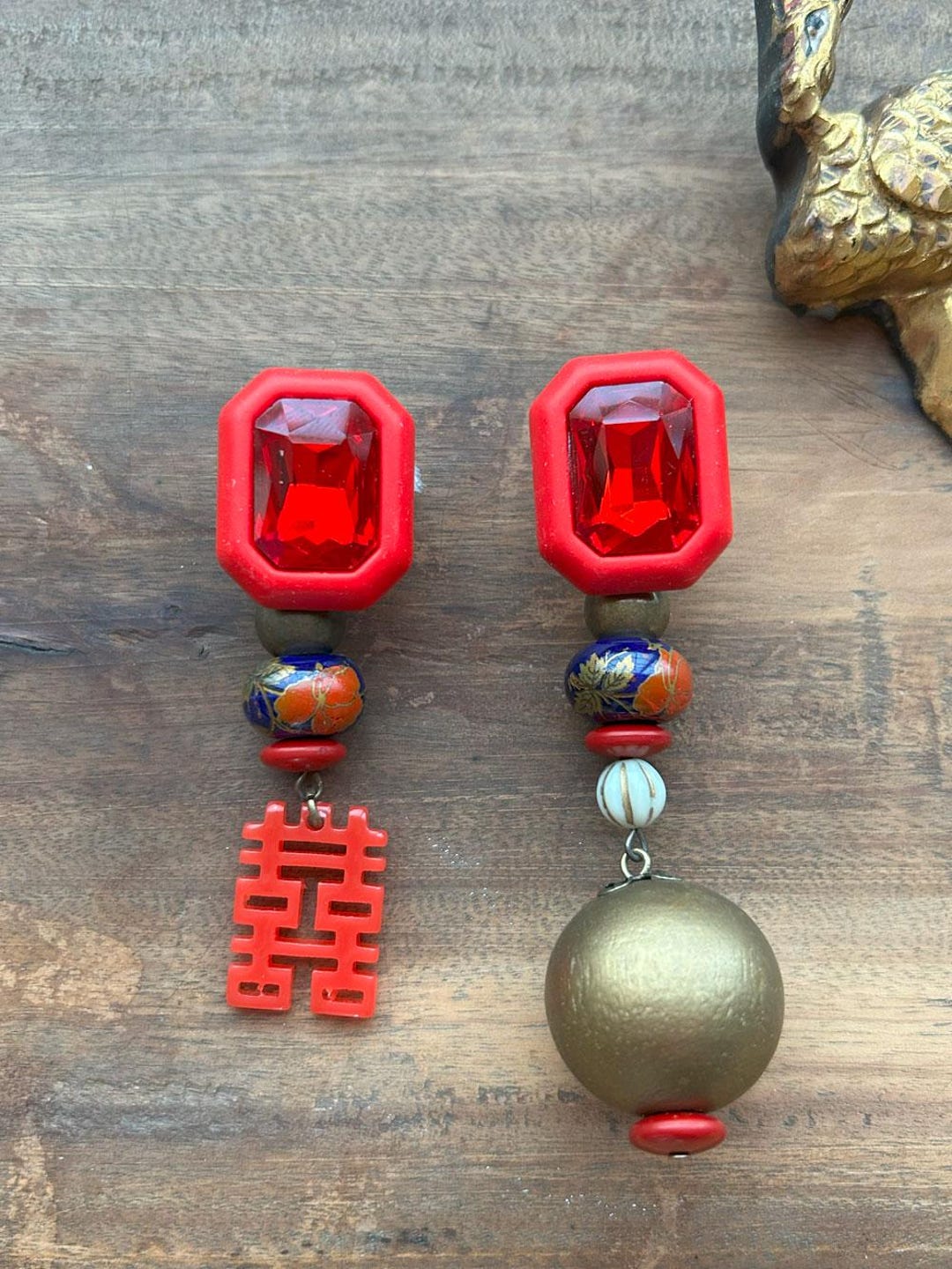 Asian Charm Earrings,asian Theme Vintage Style Beads Earrings,chinese ...