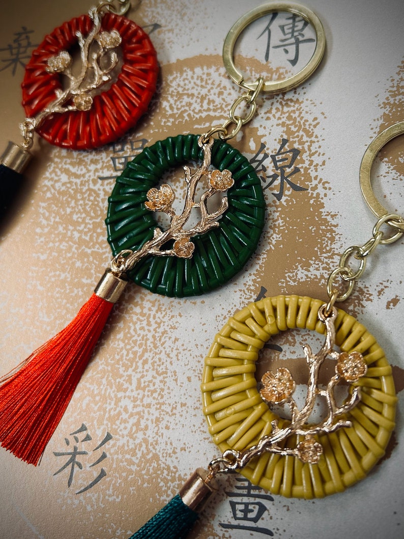 Asian Happiness Key Ring,asian Theme Vintage Style,chinoiserie,oriental ...