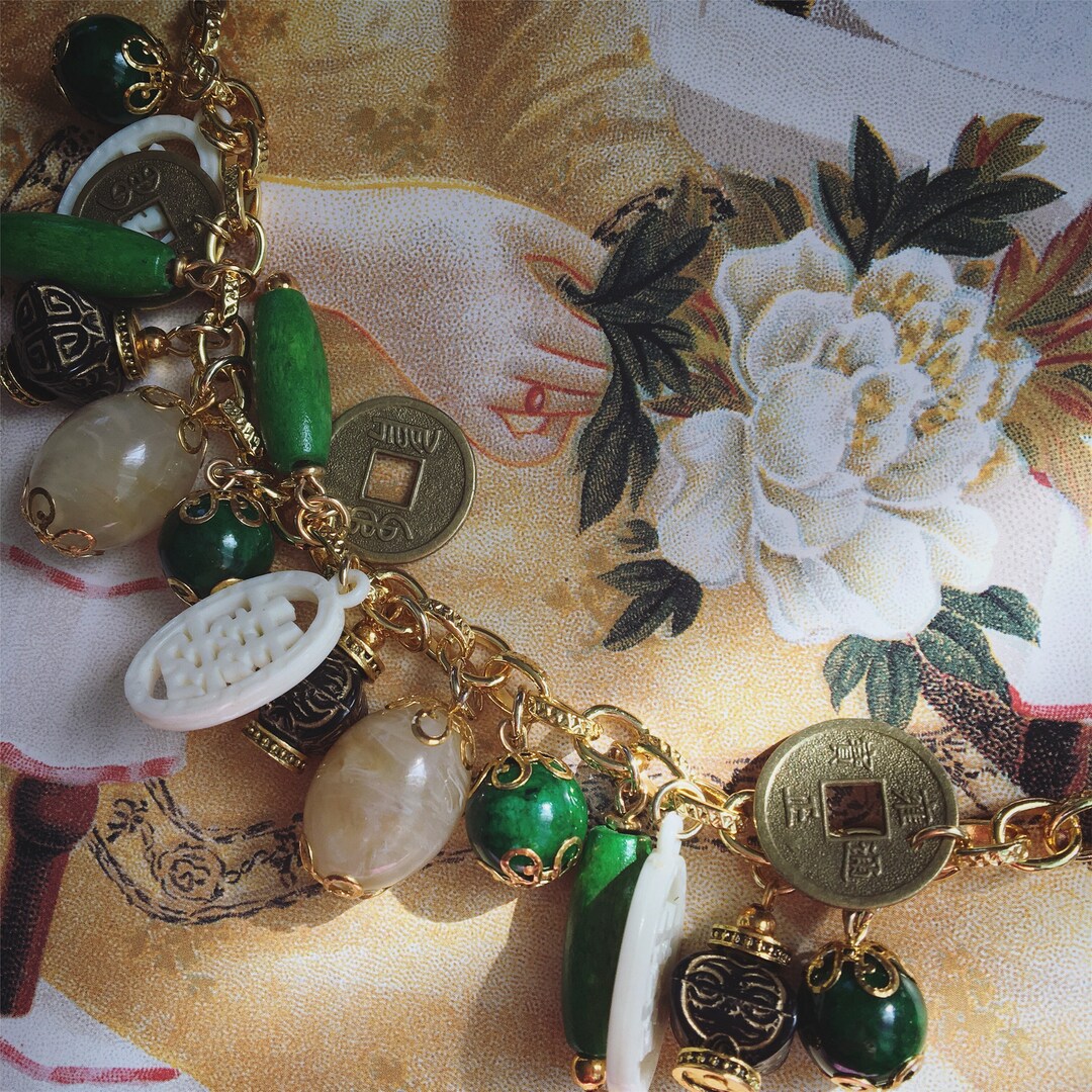 Asian Lucky Charm Bracelet,asian Theme Vintage Style Bracelet,chinese ...