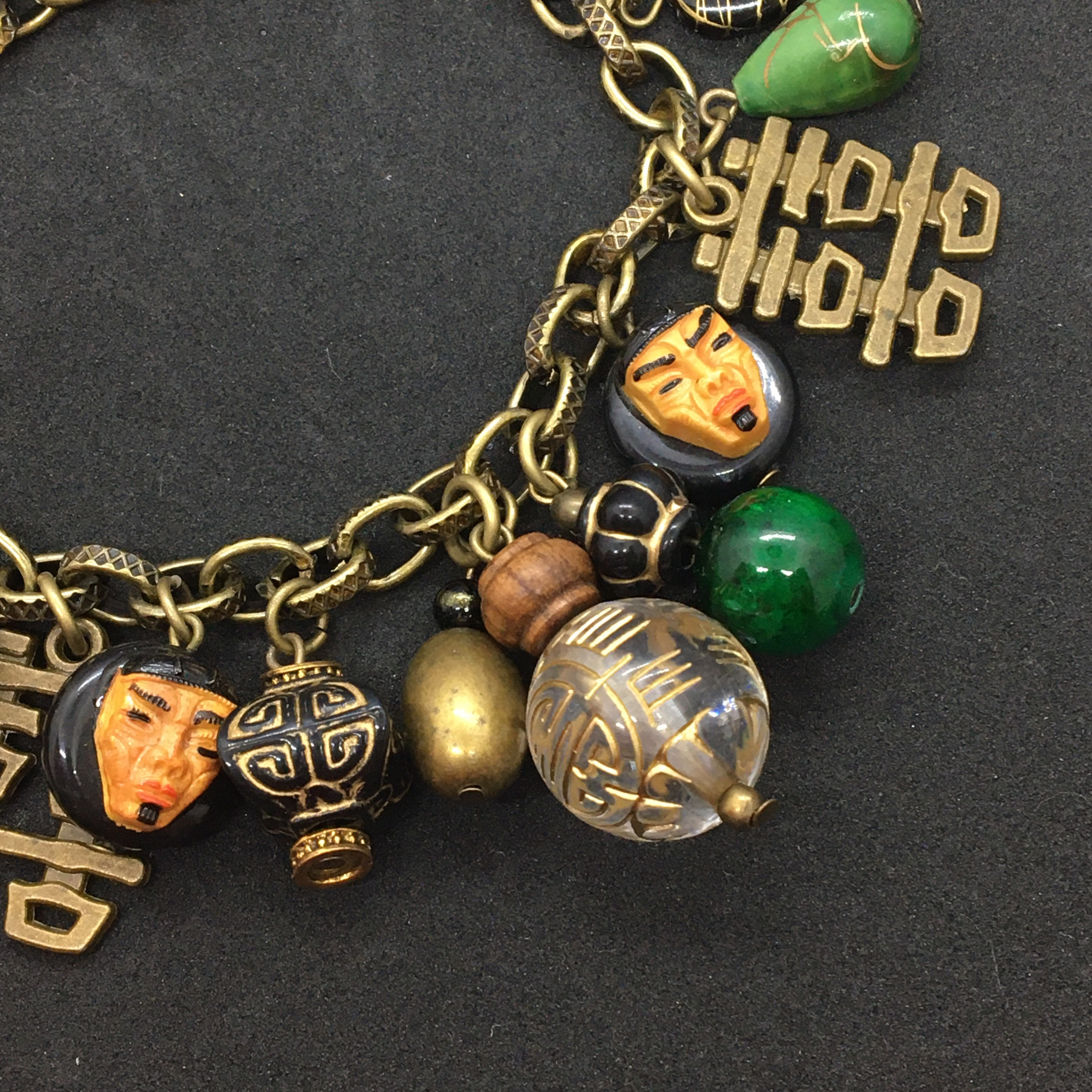 Asian Lucky Charm Bracelet,asian Theme Vintage Style Beads Bracelet ...