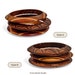Handmade Carved Wood Bangle Set: Artisanal Inlay Art - Etsy