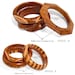 Handmade Carved Wood Bangle Set: Artisanal Inlay Art - Etsy